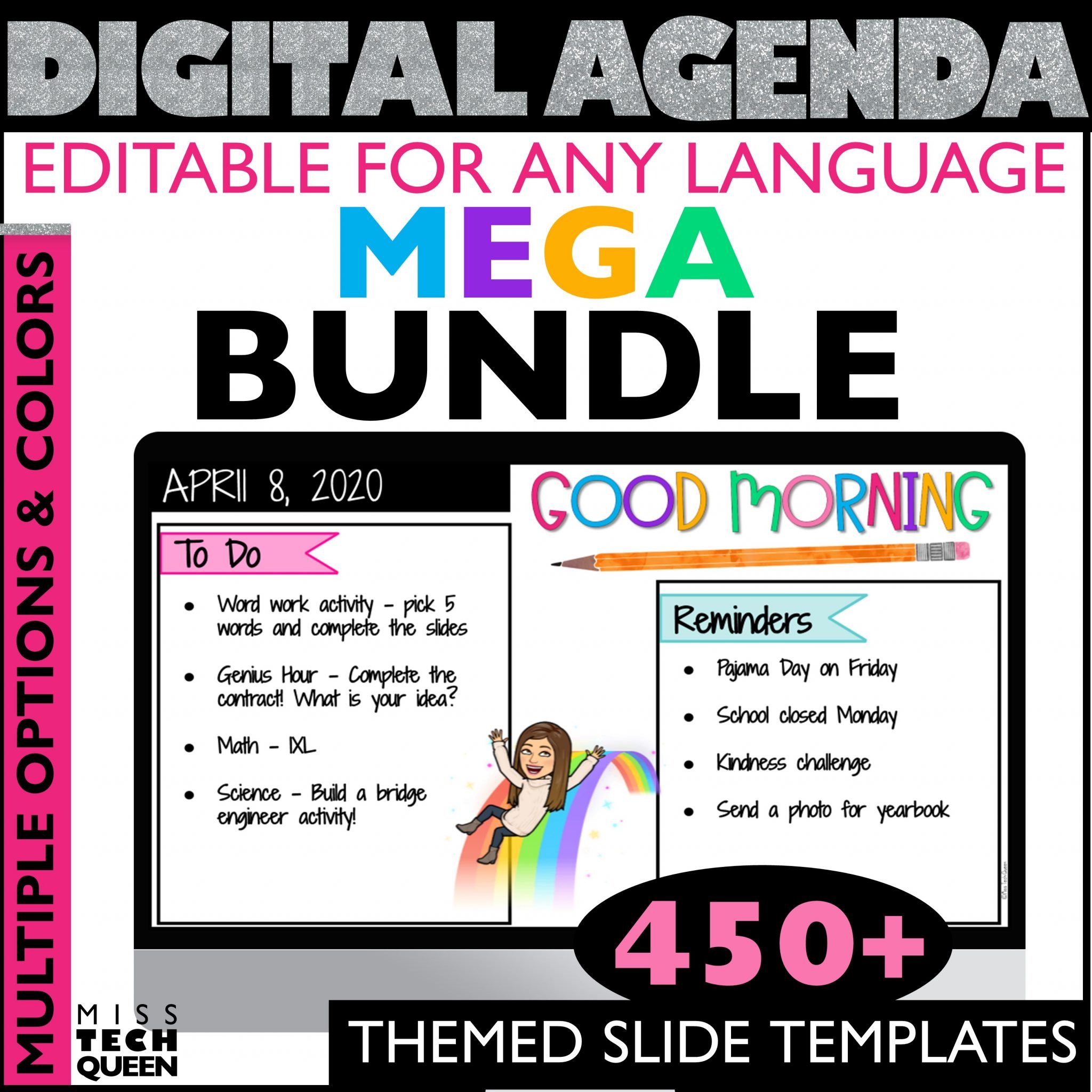 Using Classroom Agenda Slides to Manage Your Day - Miss Tech Queen