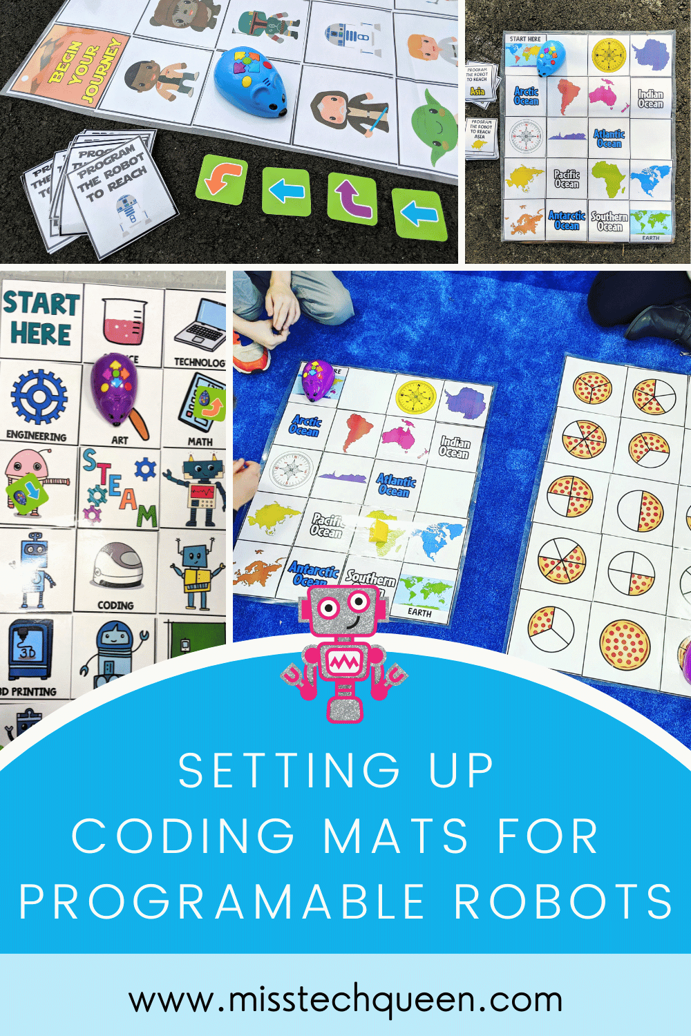 Setting Up Coding Mats for Programmable Robots - Miss Tech Queen