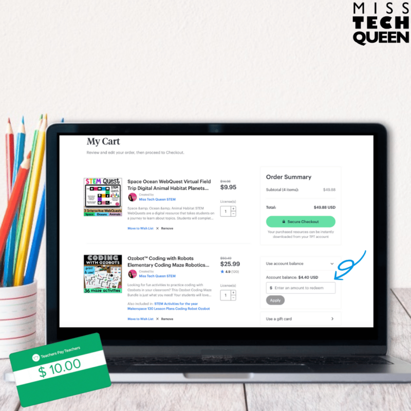 How to Save Money When Shopping on TPT - Miss Tech Queen