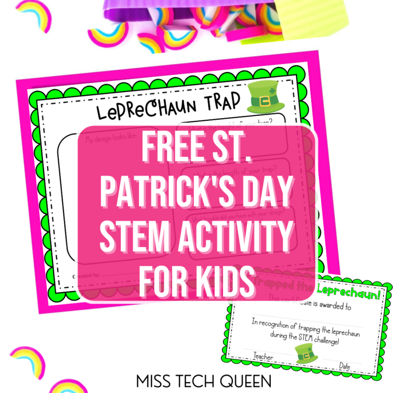 Free St. Patrick's Day STEM Activity for Kids - Miss Tech Queen